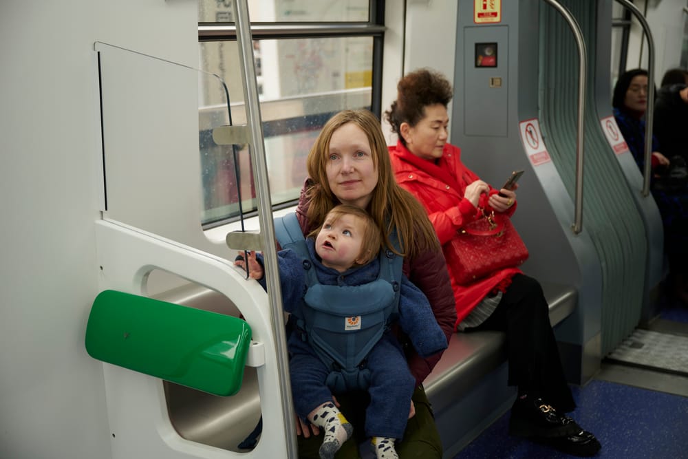 Liziba station - Chongqing train goes through a building!