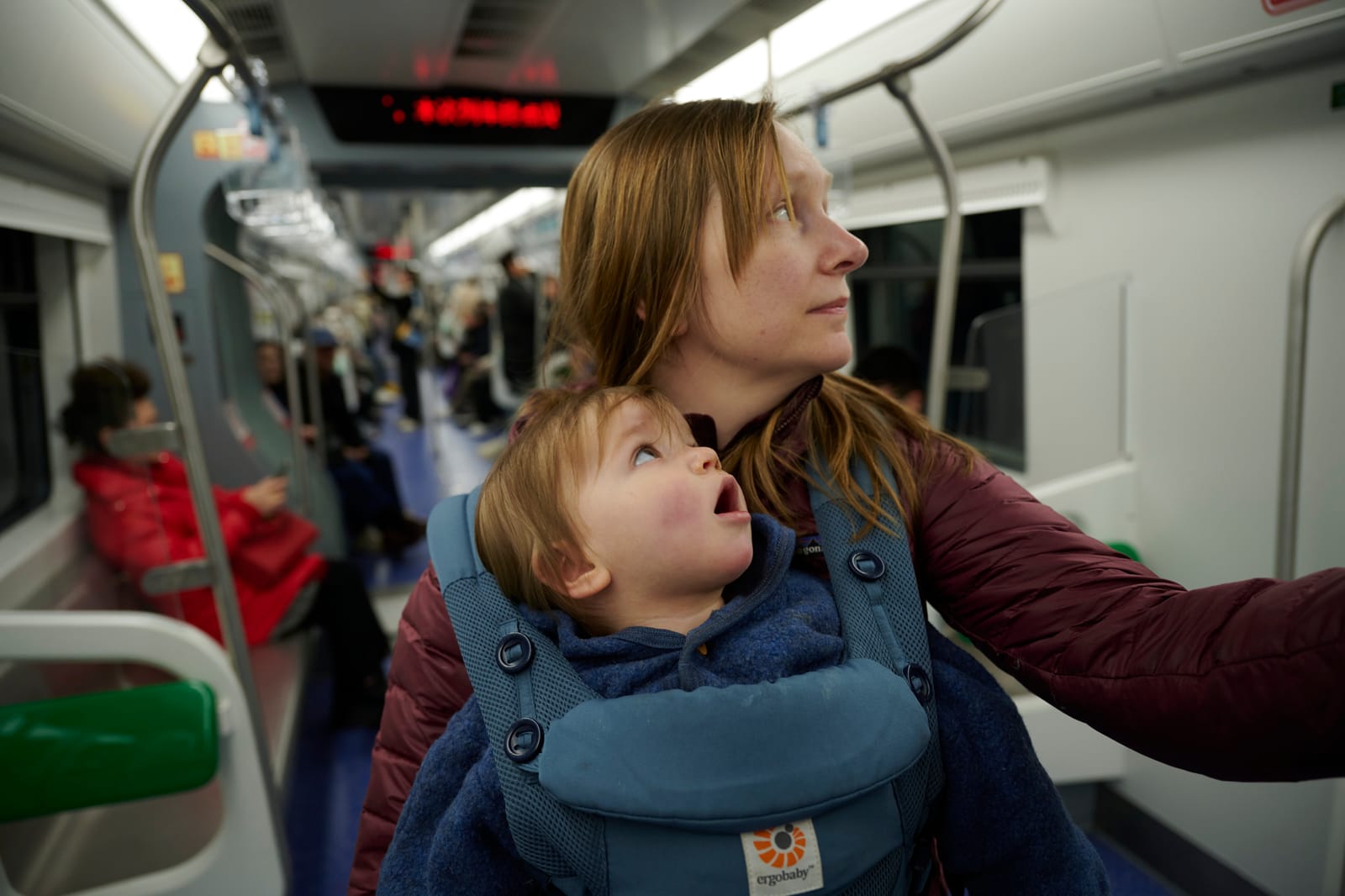 Liziba station - Chongqing train goes through a building!